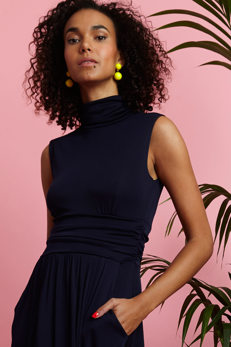 BALL CLIP-ON EARRING YELLOW